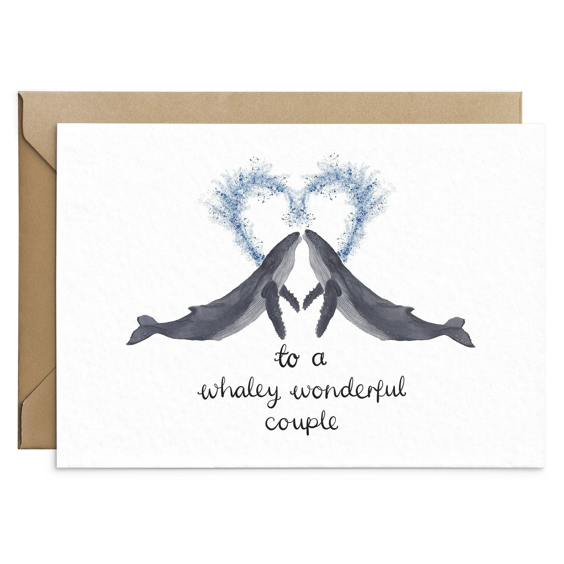 Whale Love Anniversary Card – "To a Whaley Wonderful Couple" – Cute ...