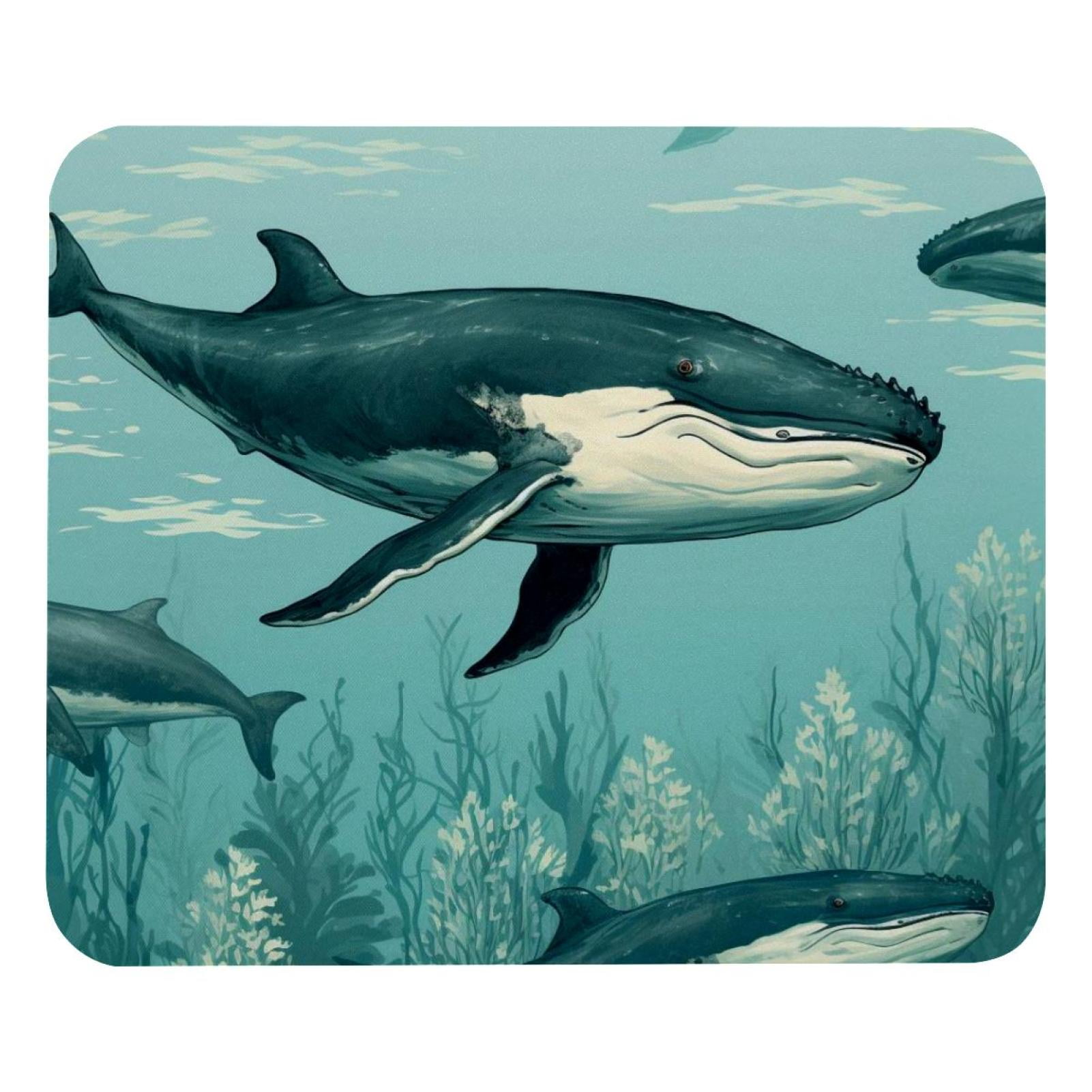 Whale Mouse Pad, Personality Design Rubber Base for Office Decor for ...