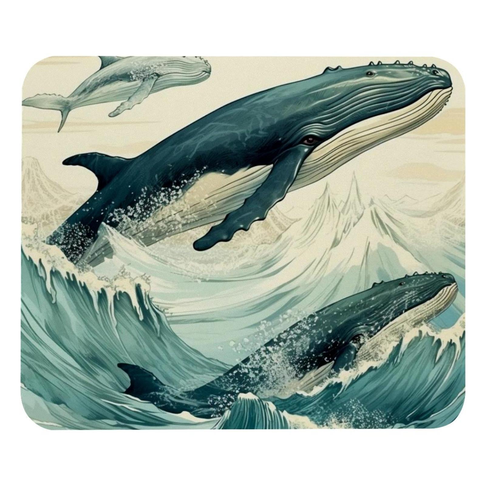 Whale Mouse Pad, Personality Design Rubber Base for Office Decor for ...