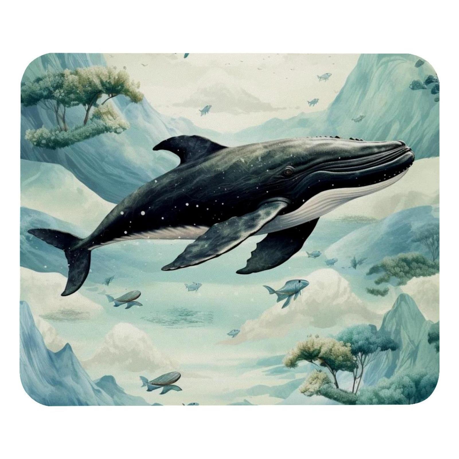Whale Mouse Pad, Personality Design Rubber Base for Office Decor for ...