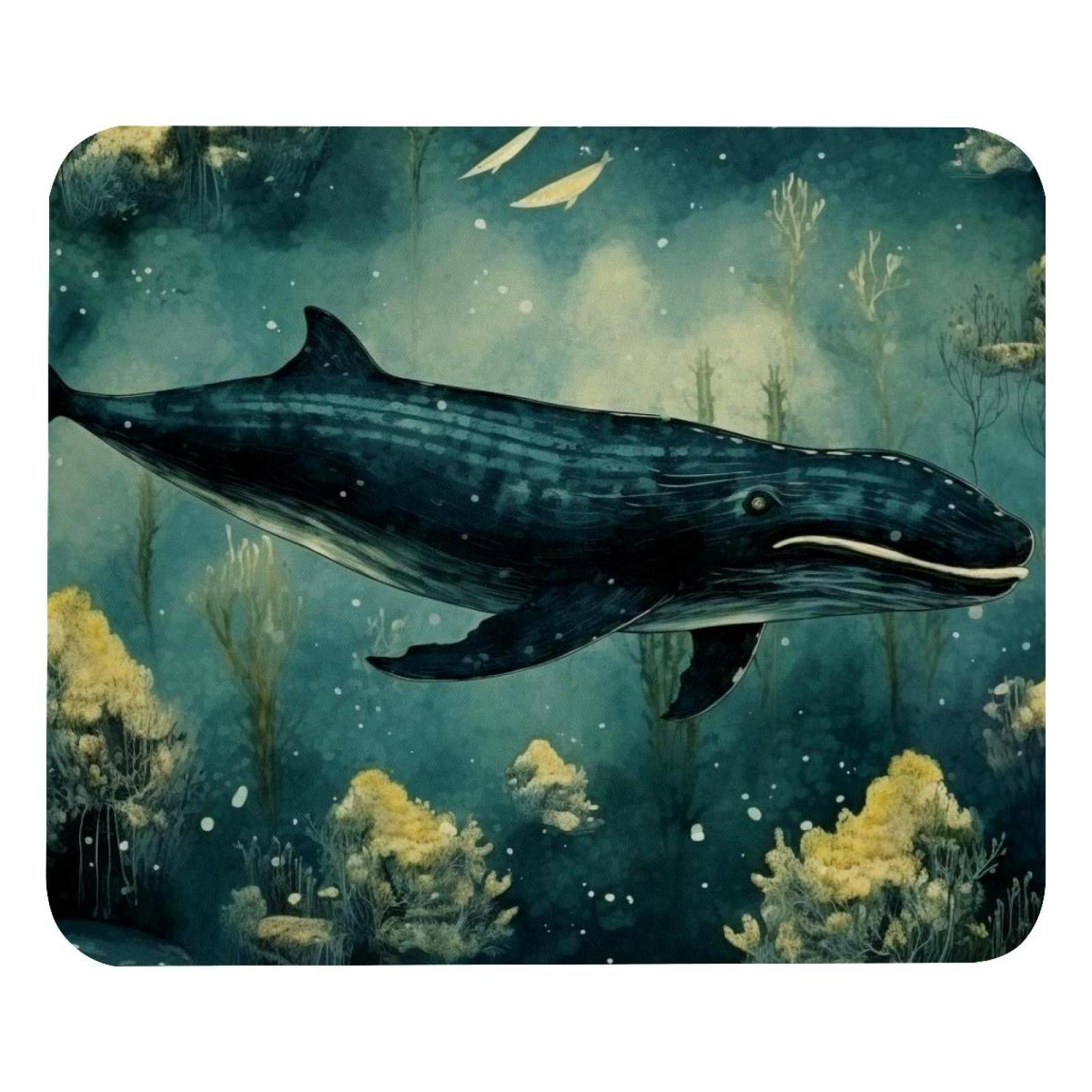 Whale Mouse Pad, Rubber Base Computer Mouse Pads for Wireless Mouse ...