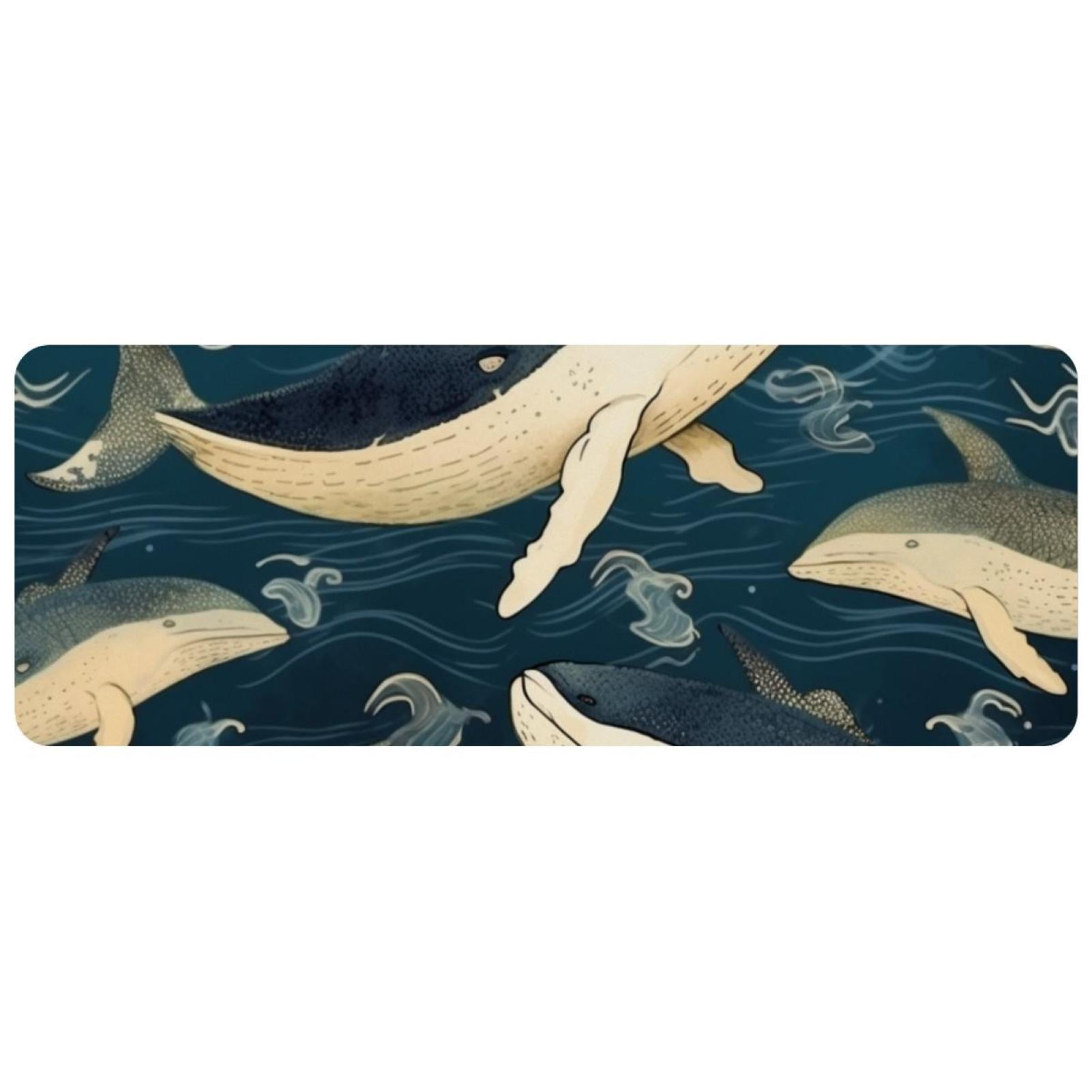 Whale Mouse Pad for Wireless Mouse Home Office Desk Laptop with Rubber ...