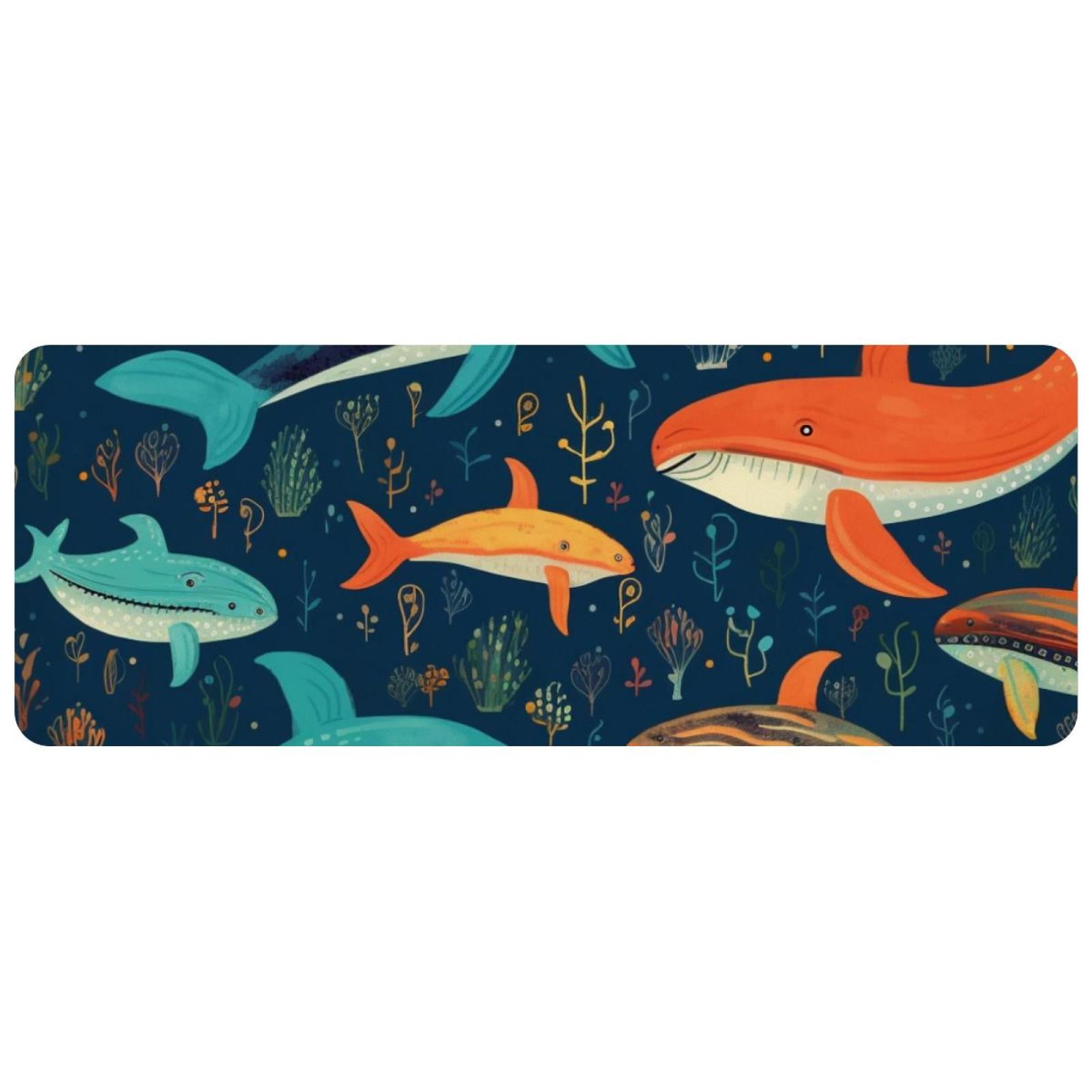 Whale Mouse Pad for Wireless Mouse Home Office Desk Laptop with Rubber ...