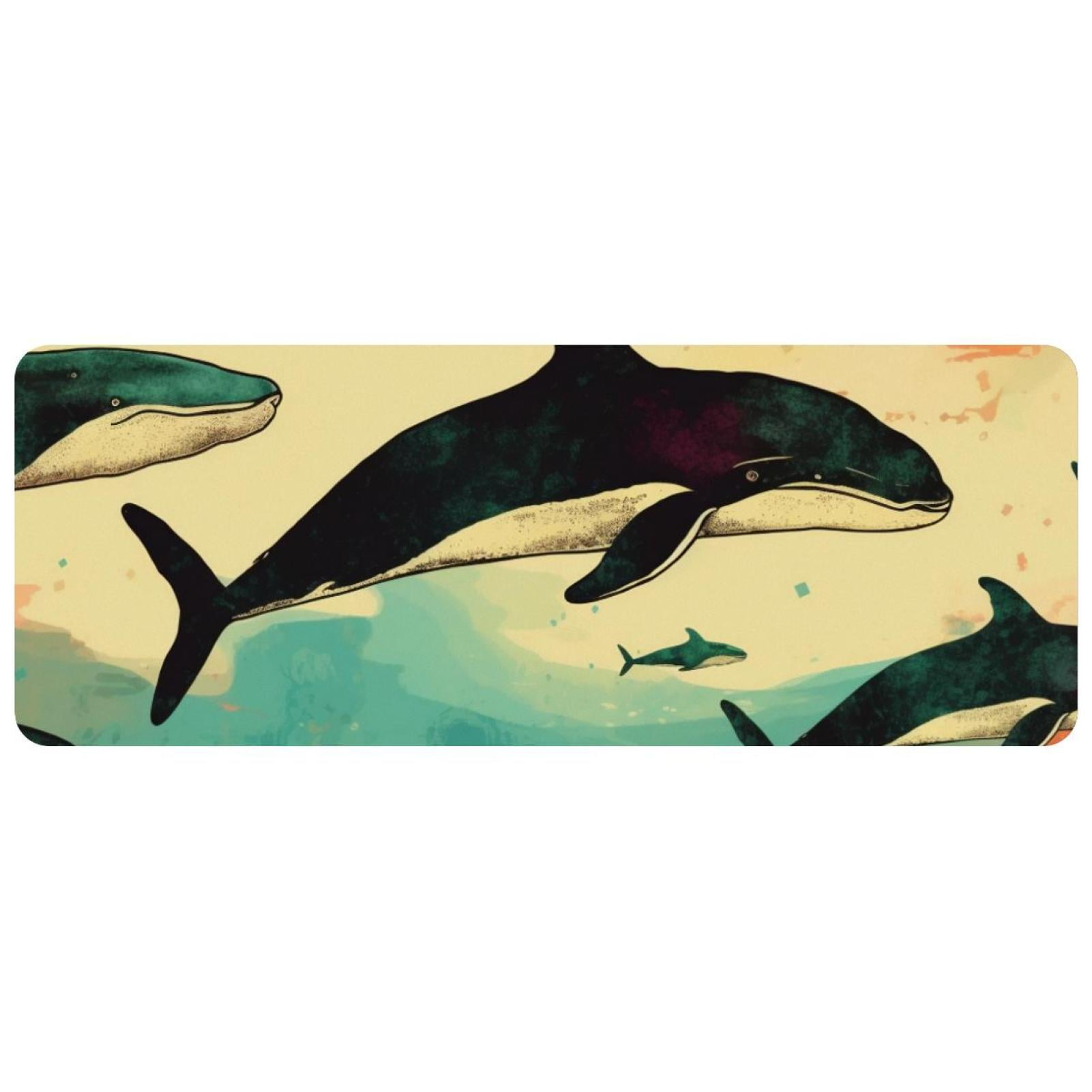 Whale Mouse Pad for Wireless Mouse Home Office Desk Laptop with Rubber ...