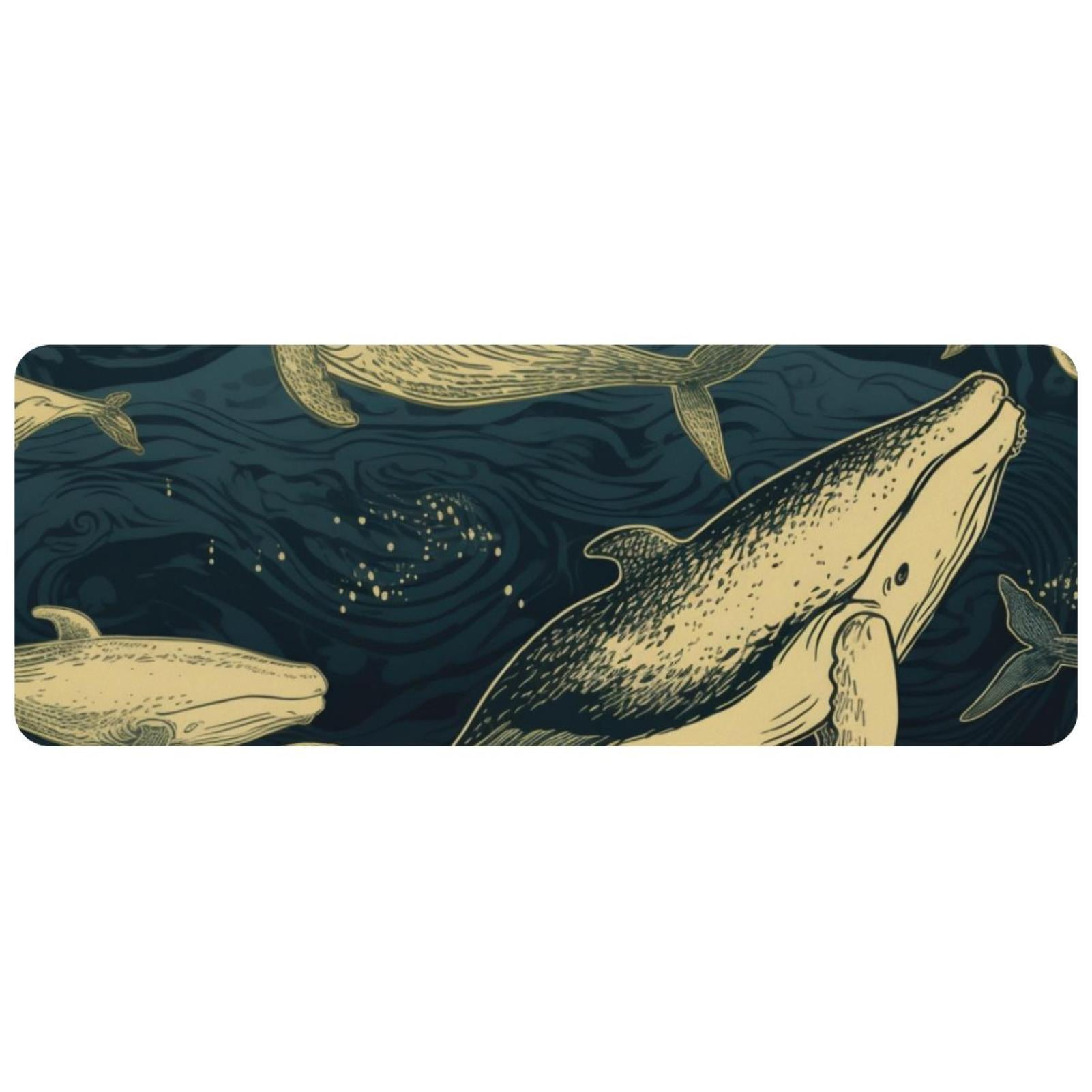 Whale Mouse Pad for Wireless Mouse Home Office Desk Laptop with Rubber ...