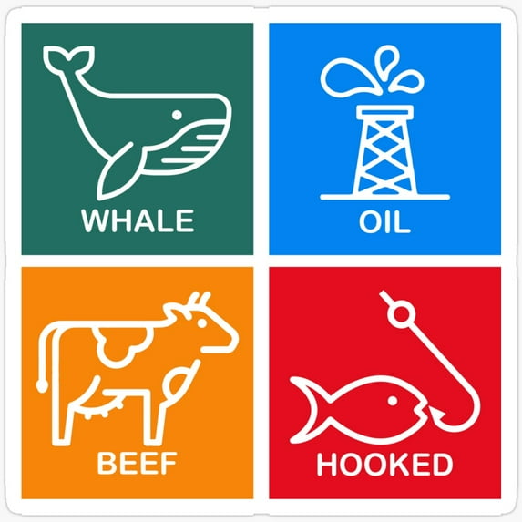 Whale Oil Beef Hooked Irish Sticker Phone Decal Water Bottle Stickers ...