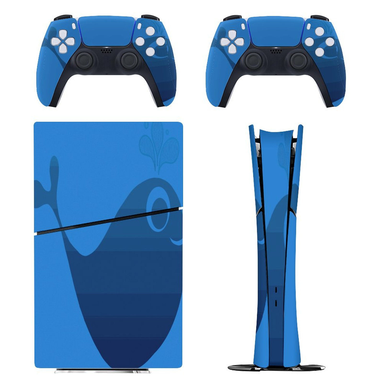Whale PS5/PS5 Slim Digital Disc Skin Sticker For Console And Controller ...