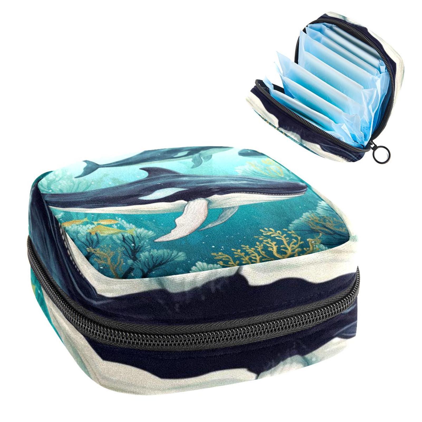 Whale Pad Bag Period Pouch Travel Pouch Women Small Stationary Pouch ...