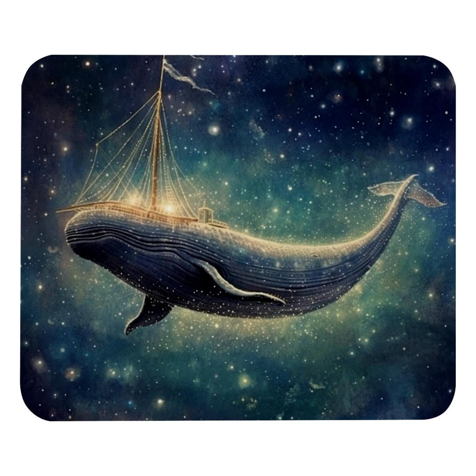 Whale Pattern Mousepad Square Thickness 2mm Desk Mat Office Home Use ...