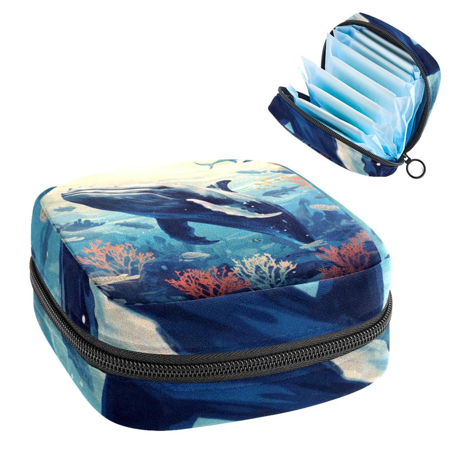 Whale Period Pouch: Stylish Sanitary Napkin Bag, Travel Pouch Necklace ...
