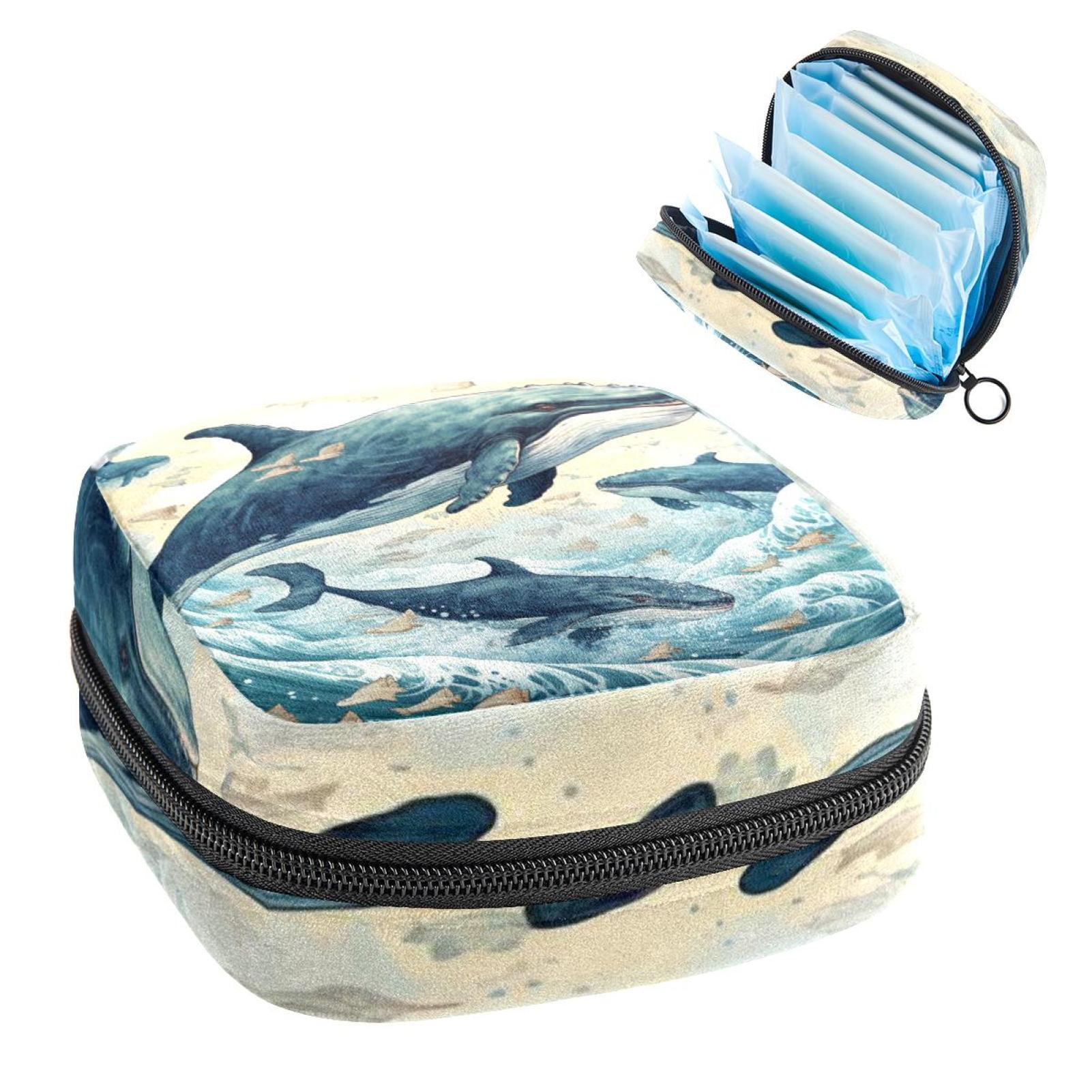 Whale Period Pouch: Stylish Sanitary Napkin Bag, Travel Pouch Necklace ...