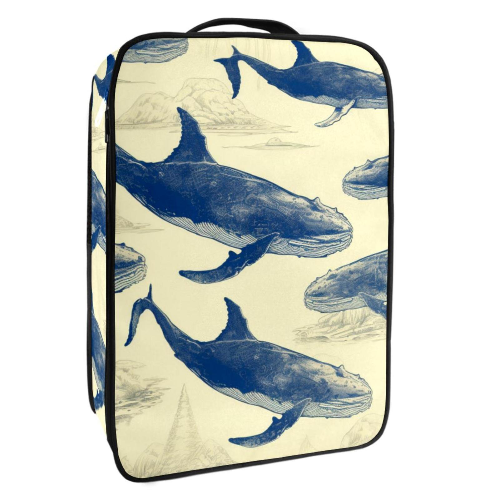 Whale Polyester Shoe Storage Boxes, 23x31cm/9x12in, Stackable Organizer ...