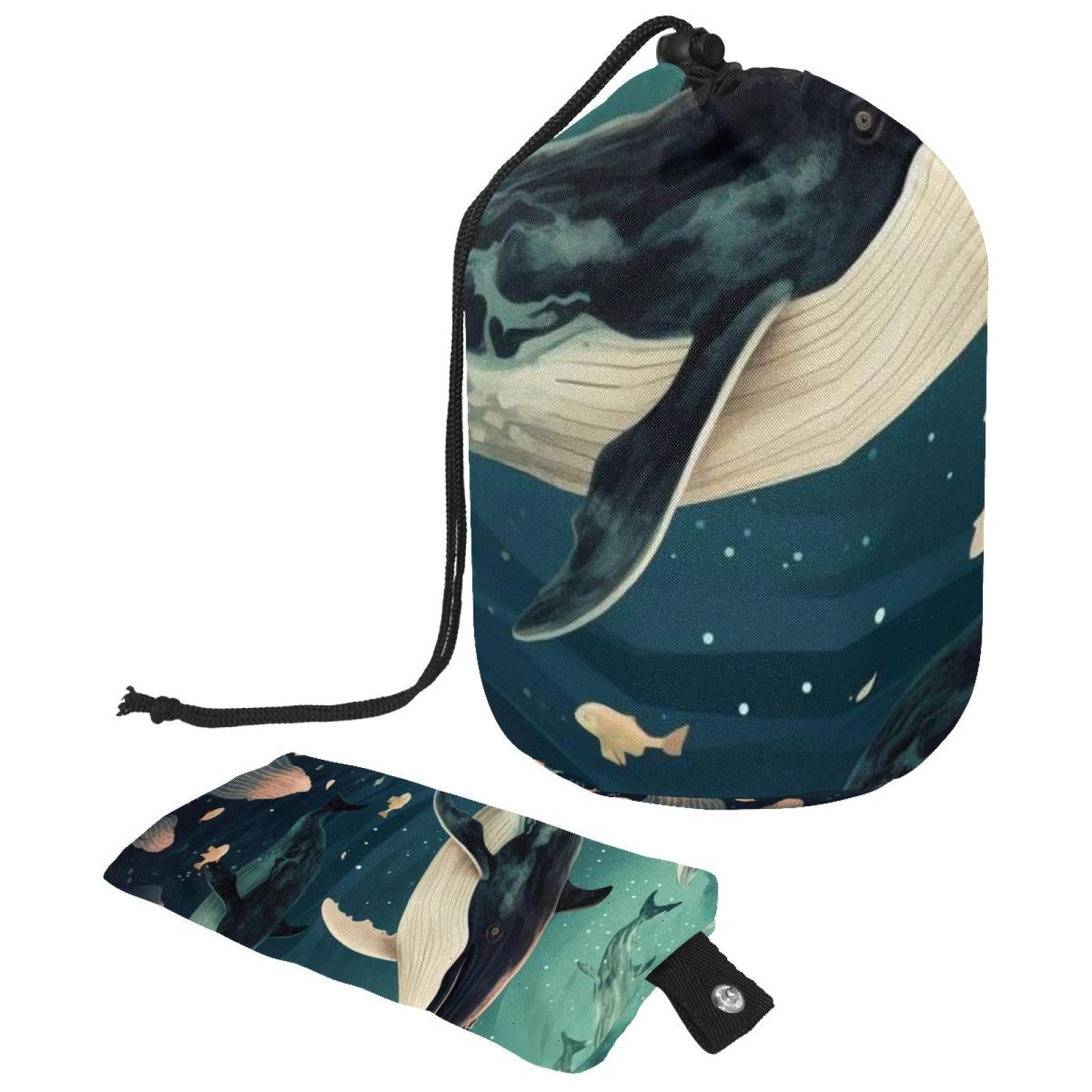Whale Portable Drawstring Foldable Travel Laundry Bag with Mesh Bags ...