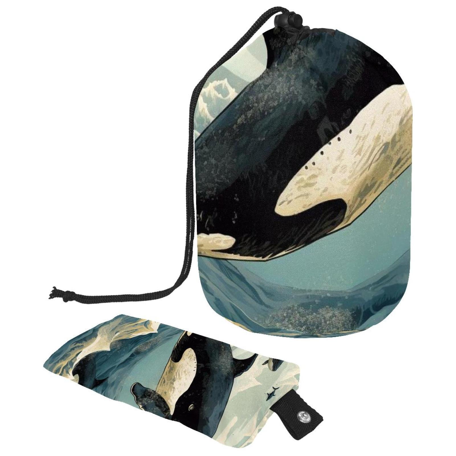 Whale Portable Drawstring Mesh Bags Laundry Bag Shower Bags Foldable ...