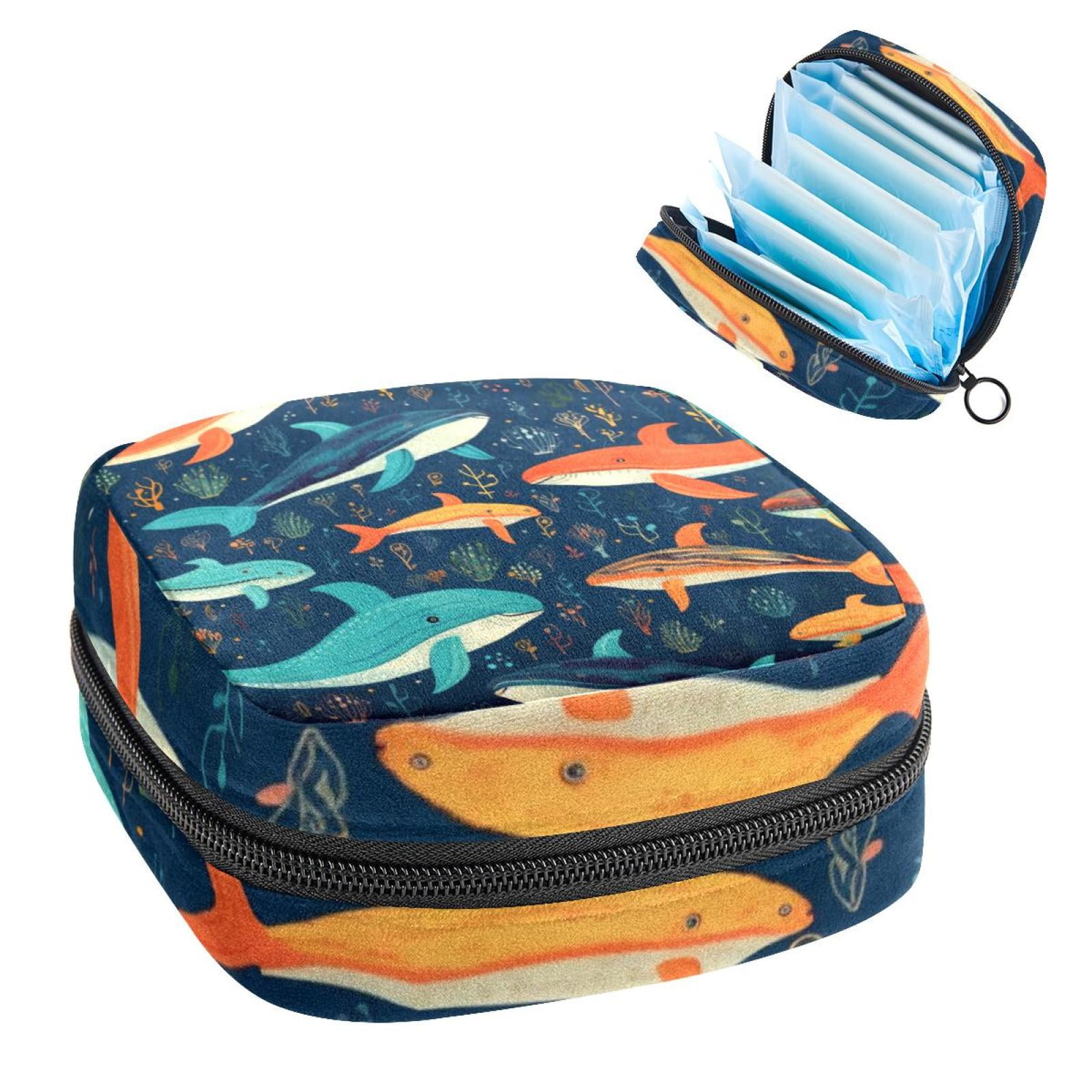 Whale Sanitary Napkin Purse Period Purse Small Storage Bag Organizers ...