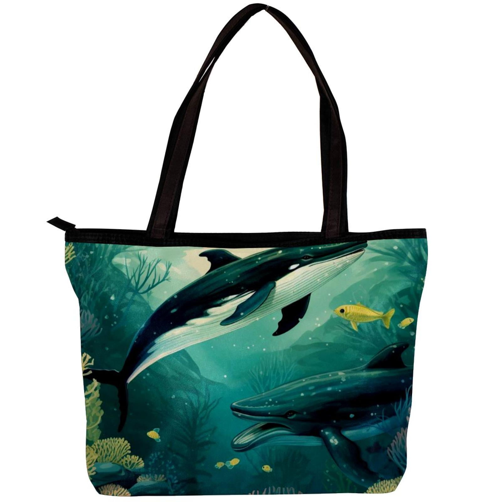 Whale Sea Ocean Handbags Fashion Women Portable Shoulder Ladies ...