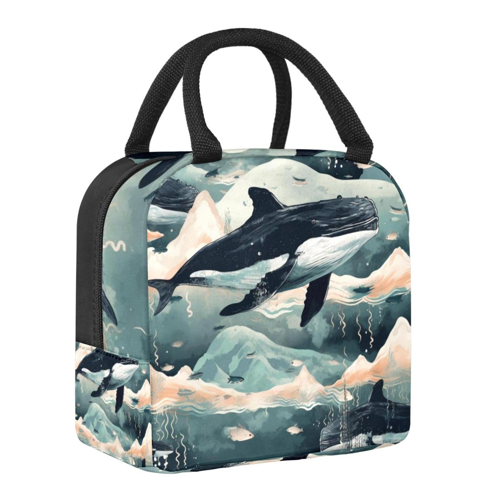 Whale Sea Ocean Lightweight Large Capacity Tote Lunch Bag for Men and ...