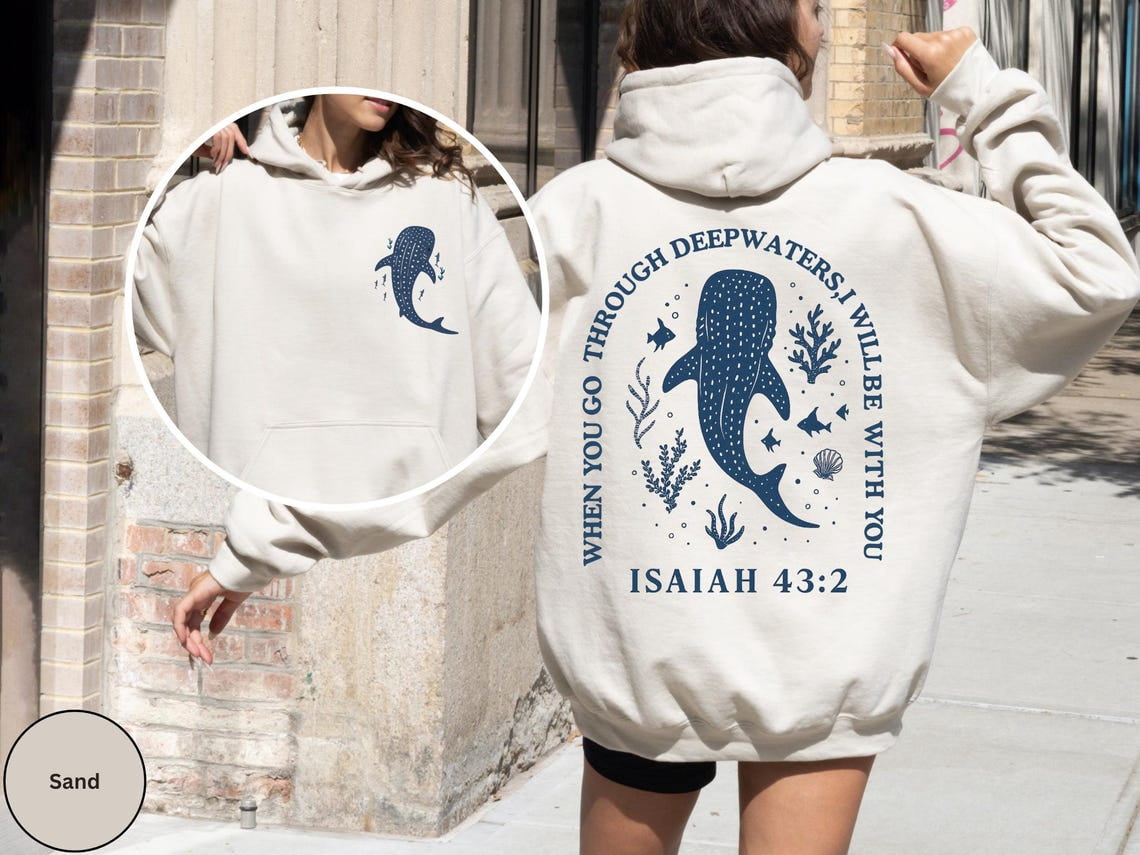 Whale Shark Hoodie, Beachy Hoodie, Ocean Beach Hoodie, Jesus Hoodie ...