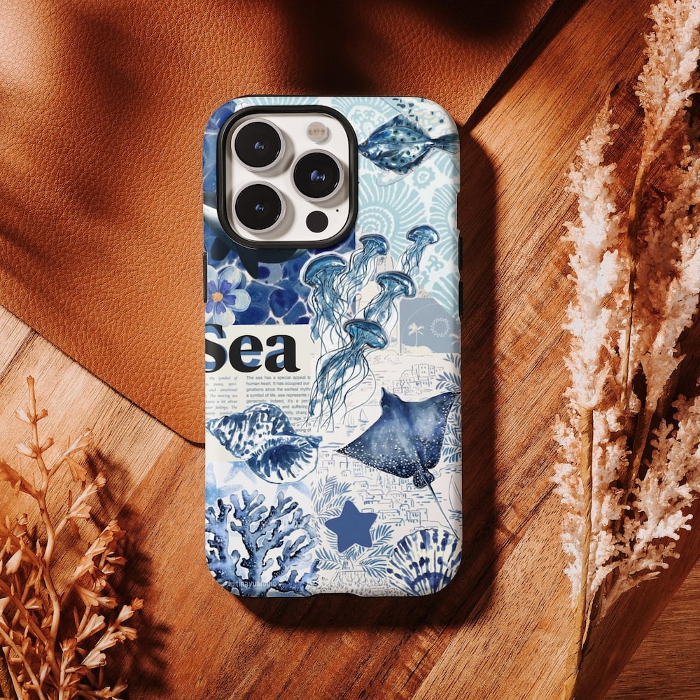 Whale Shark Jellyfish Ocean Wave Phone Case for iPhone 11-17 Pro Max ...