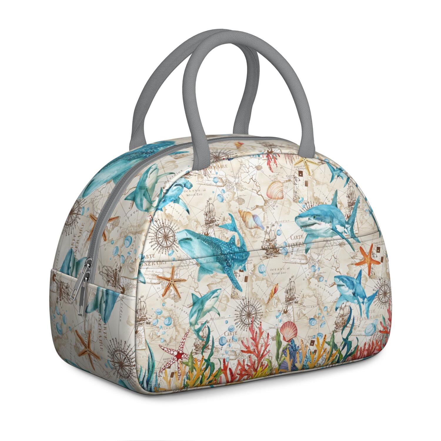 Whale & Shark Lunch Box - Playful Underwater Creature Pattern ...