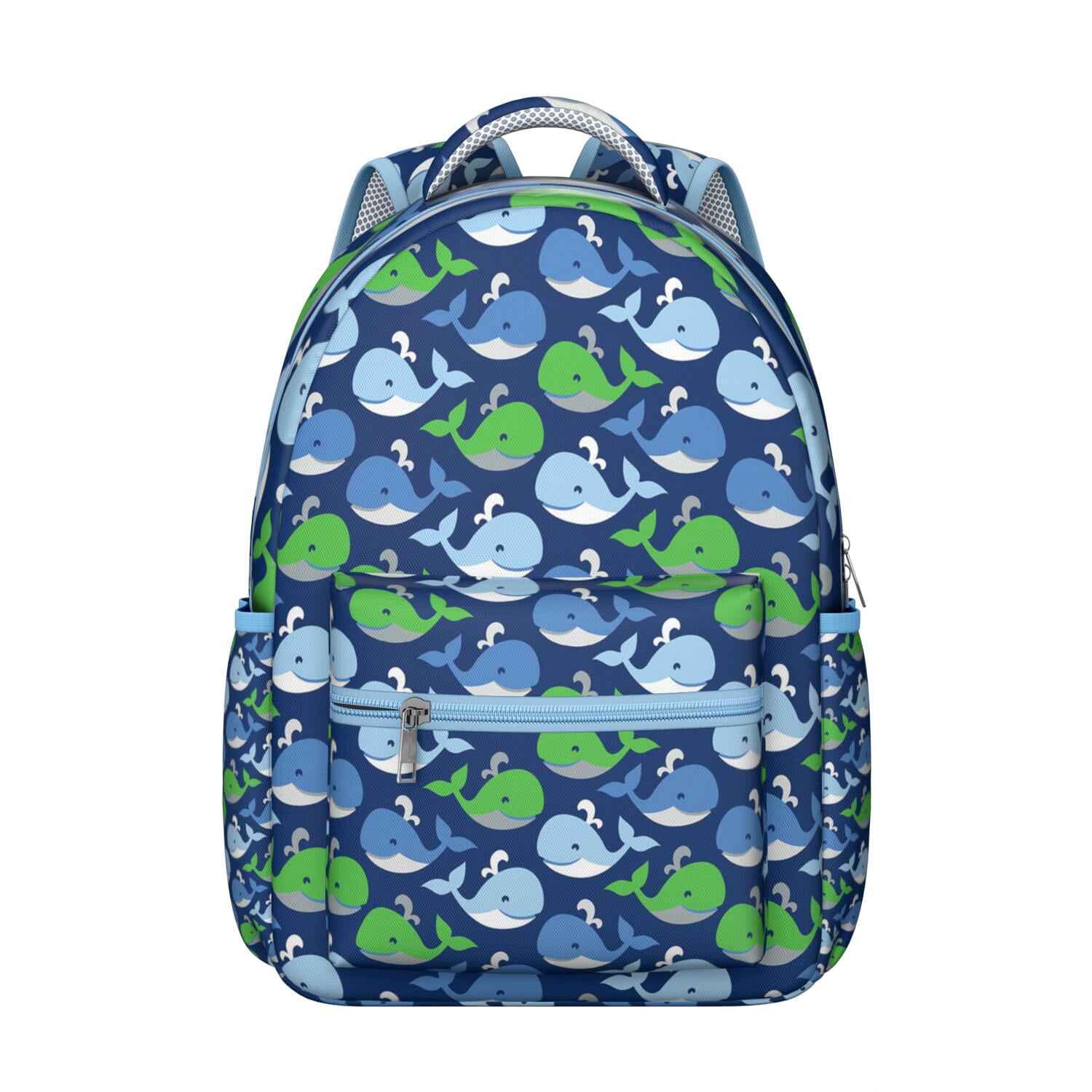 Whale & Shark Themed Backpack - Waterproof & Durable Bookbag, Ergonomic ...