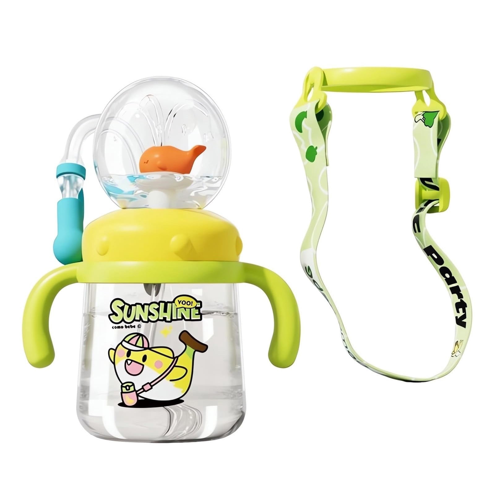 Whale Squirt Drinking Cup , 2025 Weighted No Spill Sippy Cup with Straw ...