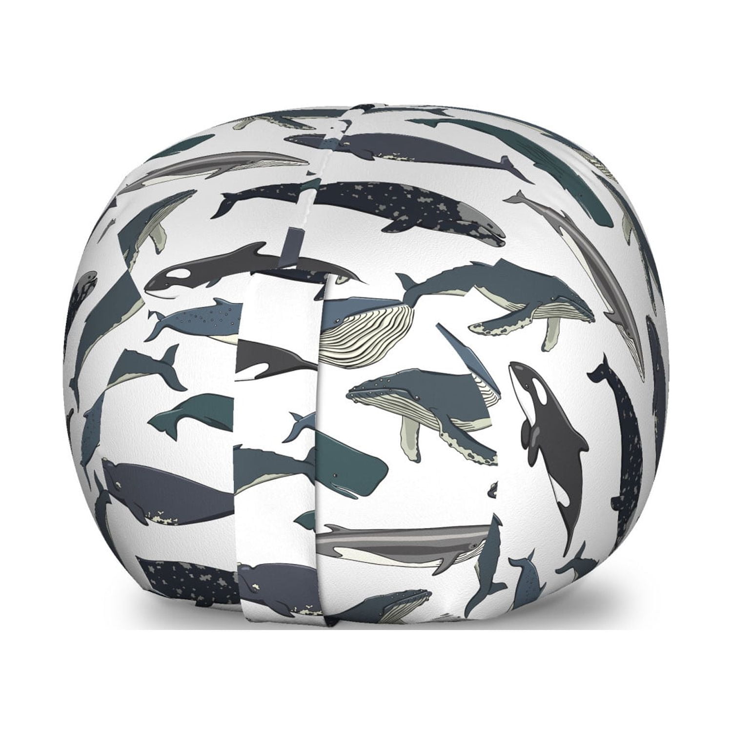Whale Storage Toy Bag Chair, Marine Creatures Aquatic Swimming Humpback ...