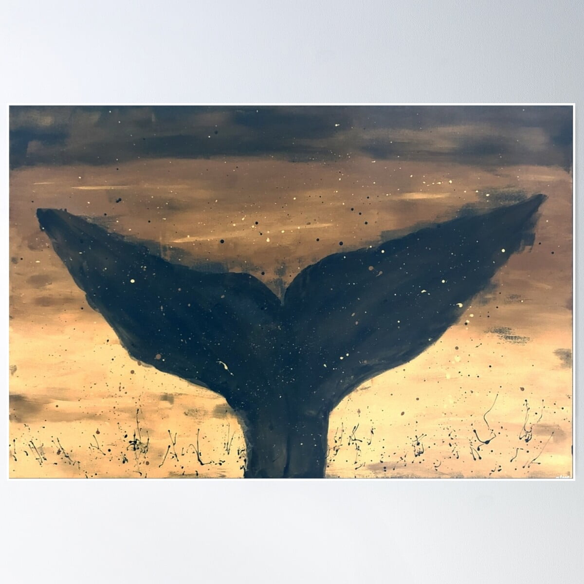Whale Tail - Acrylic Inverted Poster Wall Art, Modern Wall Decor For ...
