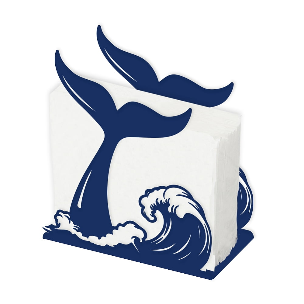 Whale Tail Napkin Holder for Table Whales and Waves Serviette Dispenser ...