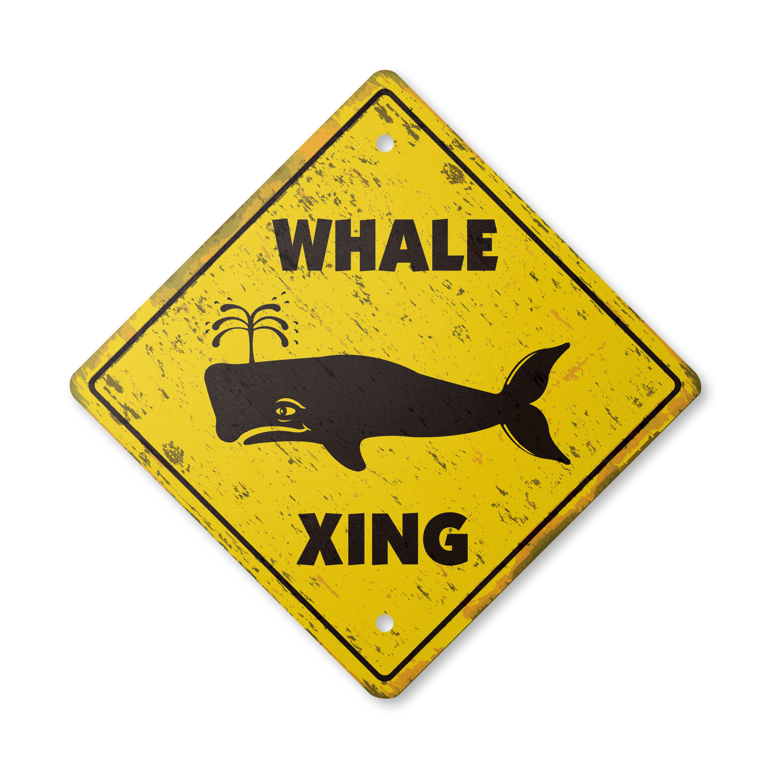 Whale Vintage Crossing Sign Zone Xing | Indoor/Outdoor Plastic | 14 ...