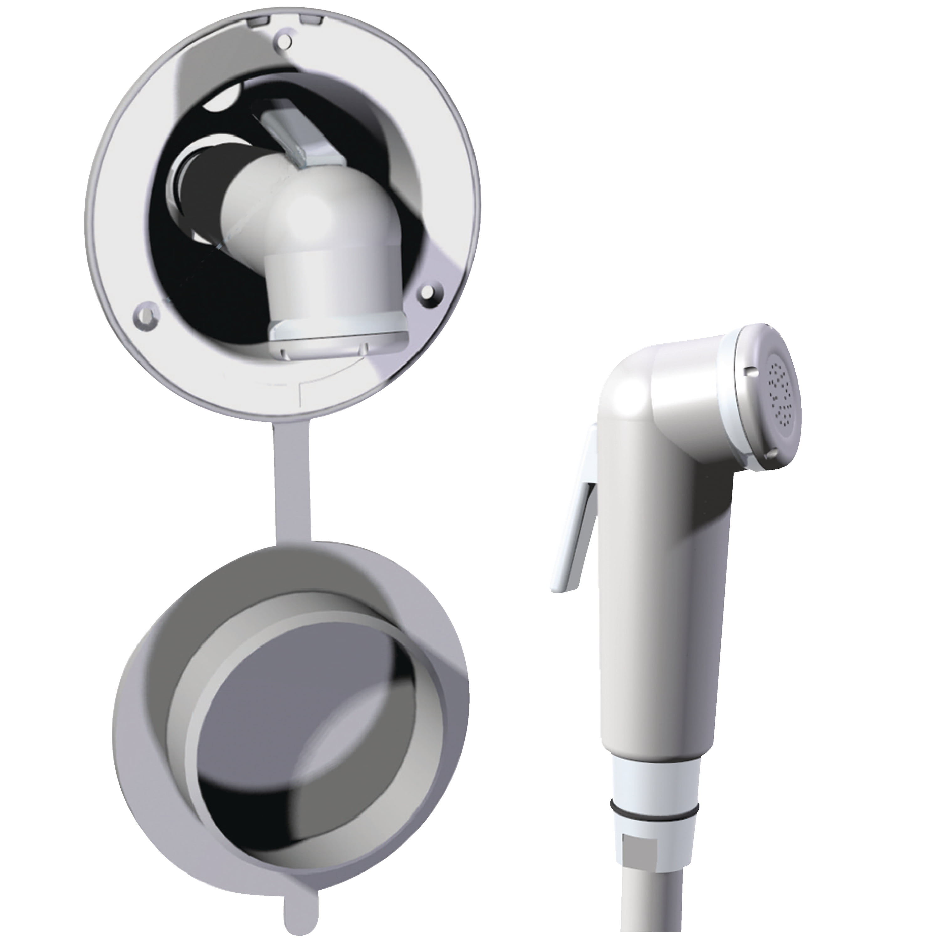 Whale Water Systems RT3000 White Swim 'N' Rinse Cold Water Compact ...