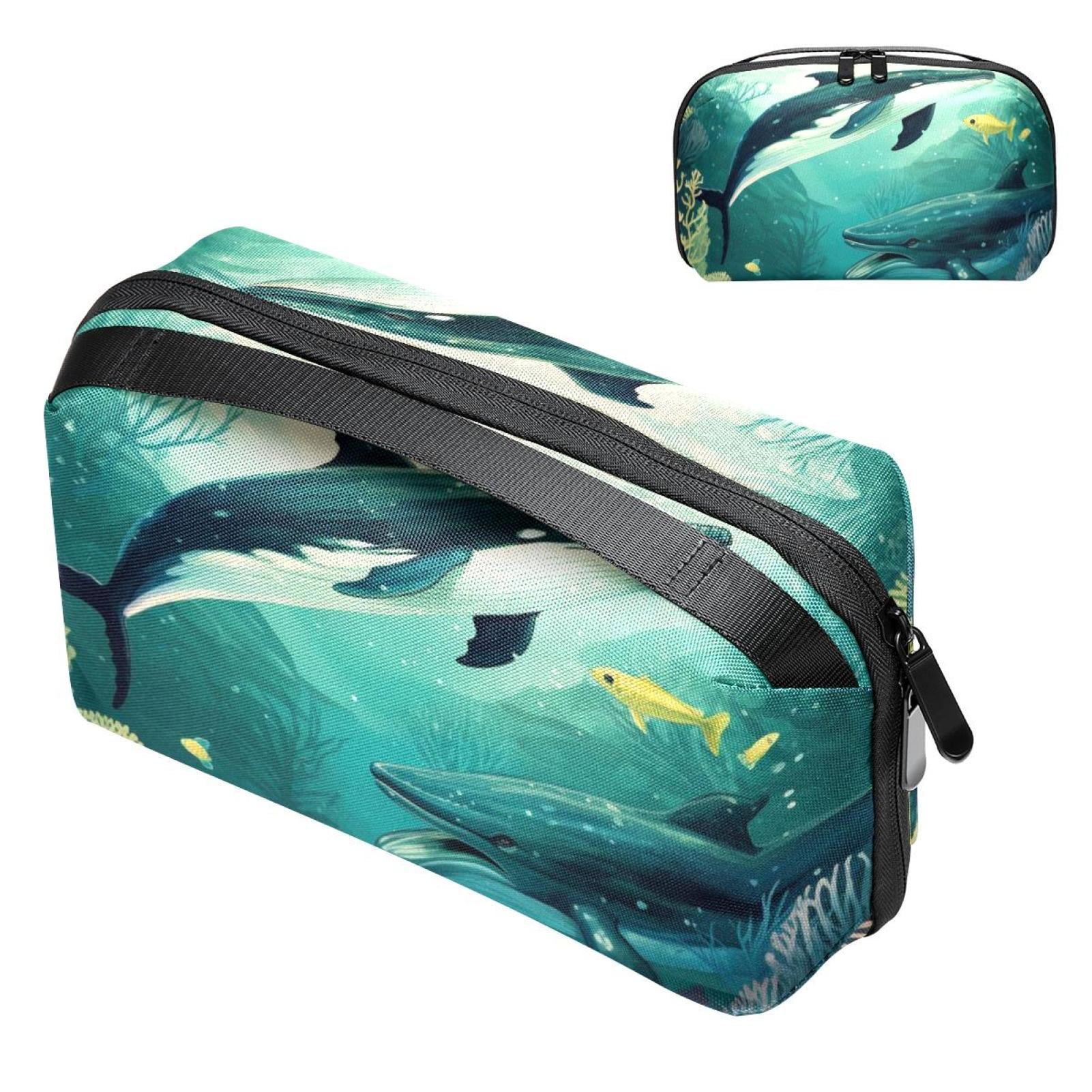 Whale Waterproof Oxford Fabric Storage Case with Charger Pouch, Small ...