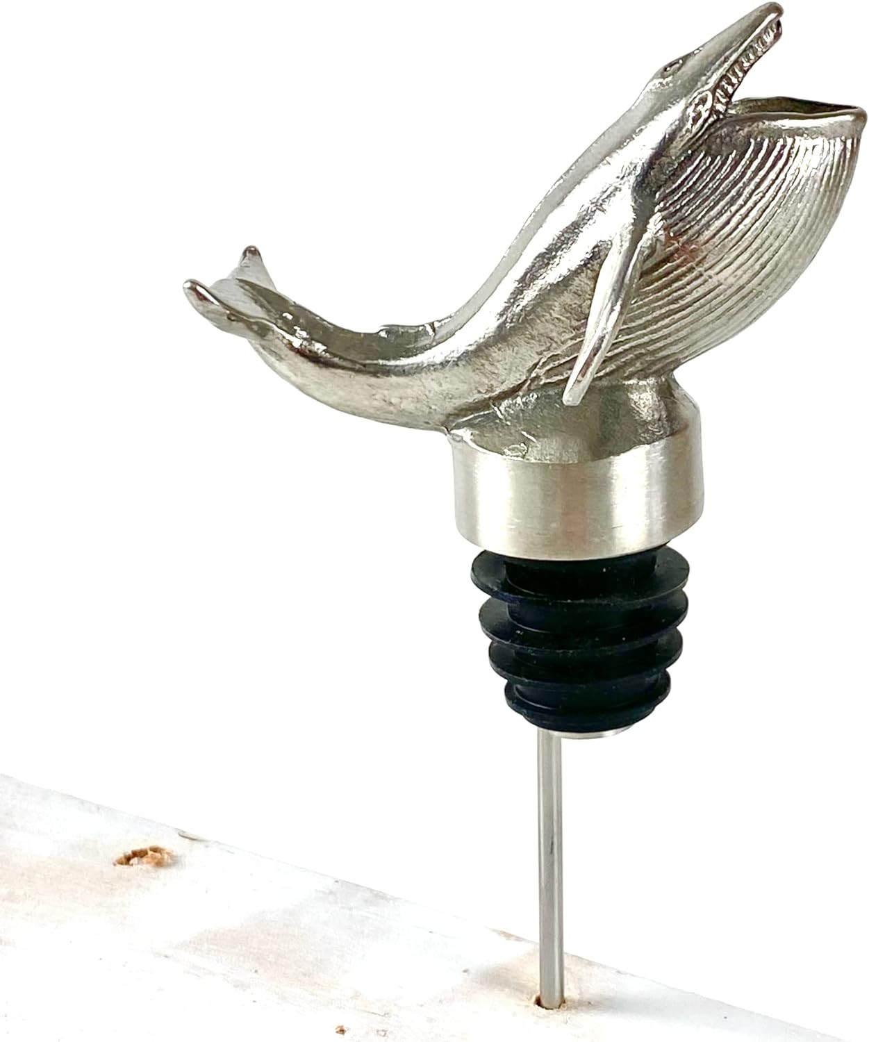Whale Wine Pourer & Aerator. A heavy duty stainless steel pourer that ...