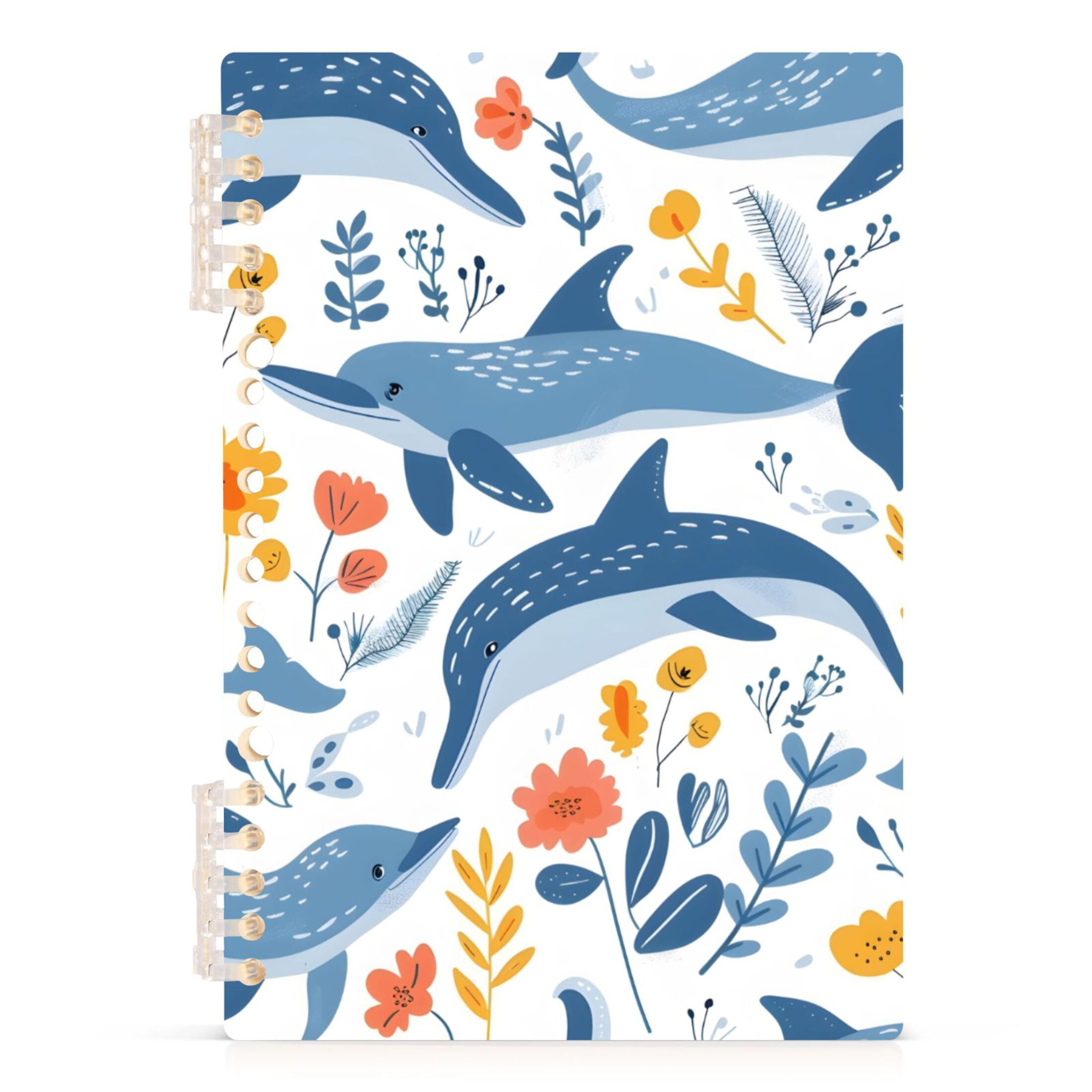 Whale and Grass Ring Binder Notebook Journey Note Diary College Ruled ...