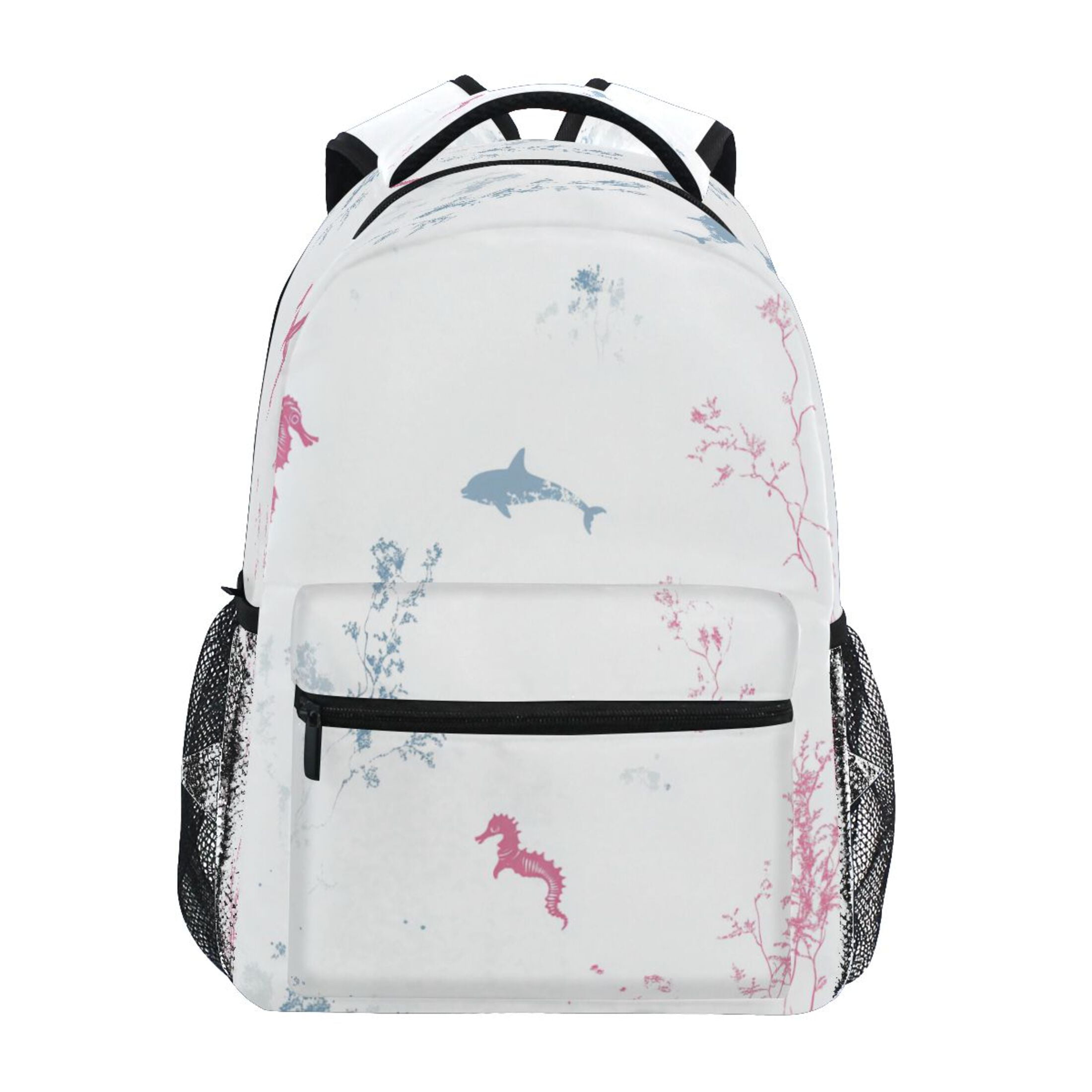 Whale and Seahorse Stylish Large Backpack 15L Self-Standing Durable ...