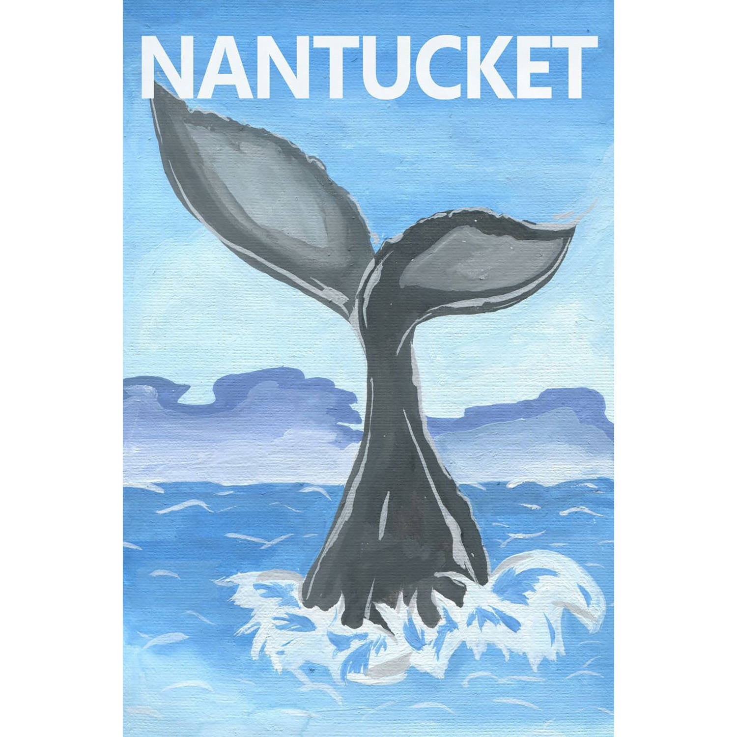 "Whale's Tale" Painting Print on Wrapped Canvas - Walmart.com