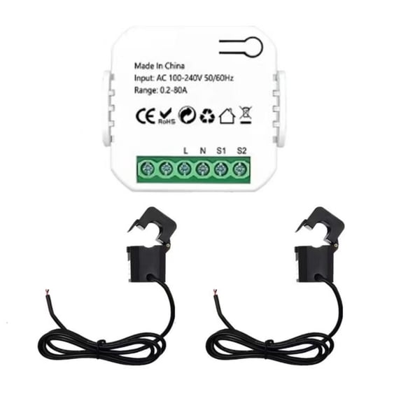 Whaledi 1/2 Channel Energy Meter Power Monitors Bidirectional Monitors ...