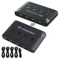 Whaledi USB Switch 4 In 4 Out 2.0 KVM Switcher Box High Speed 4 Port ...