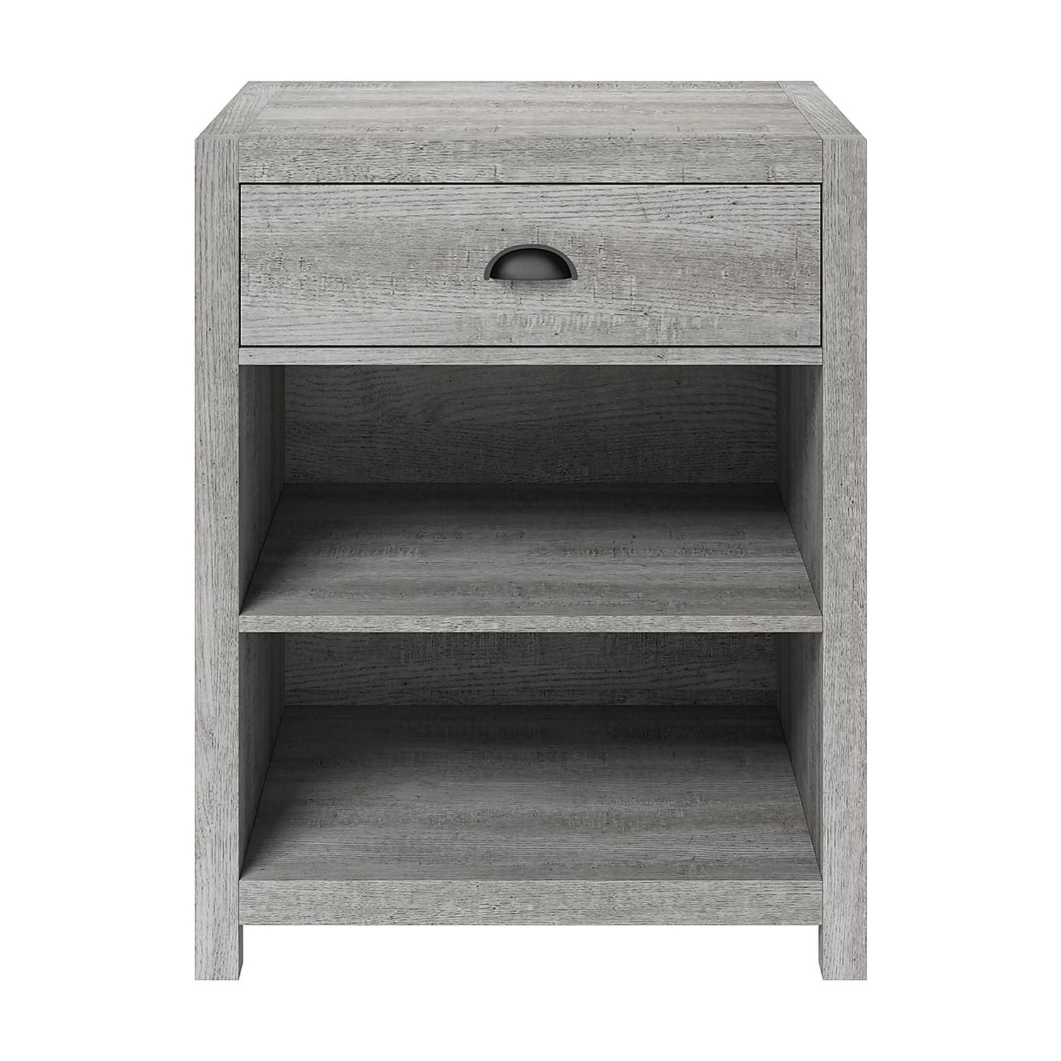 Whalen Fallbrook 2-Shelf Laminate Mobile Printer Stand Smoked Ash (SPUS ...