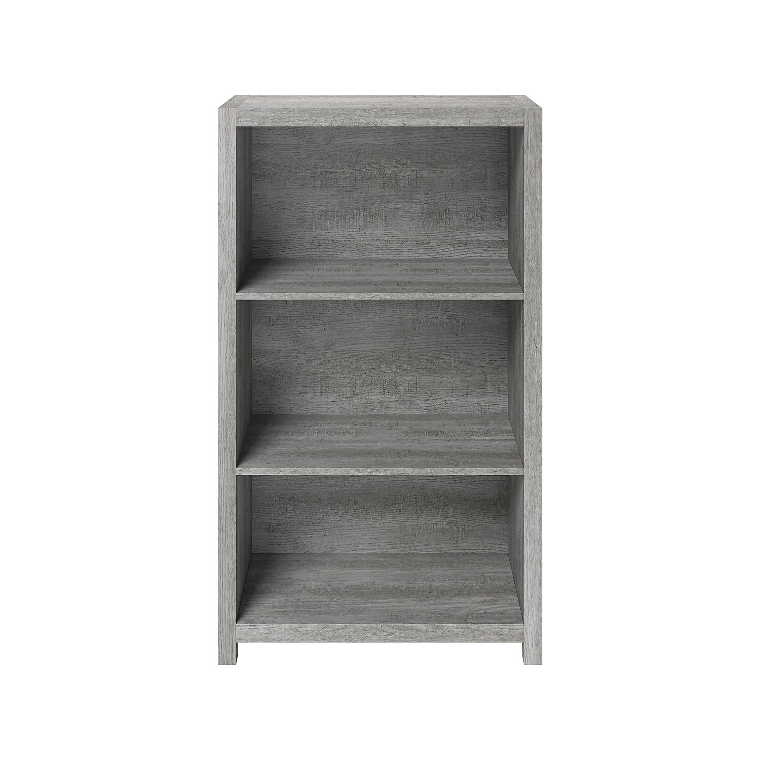 Whalen Fallbrook Bookcase Three-Shelf Smoked Ash/Rustic Warm Gray ...