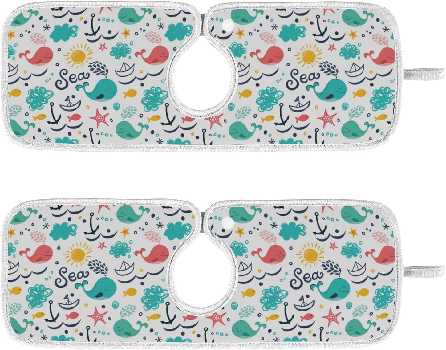 Whales Anchor Summer Sink Splash Guard for Faucet 2 Packs Faucet ...