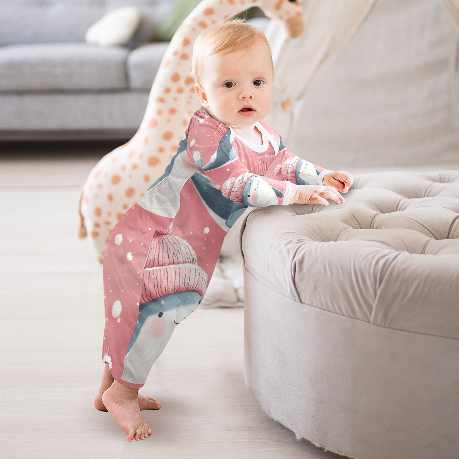 Whales Hats Newborn Baby Sleeper Gowns Baby Nightdress Cotton Long ...