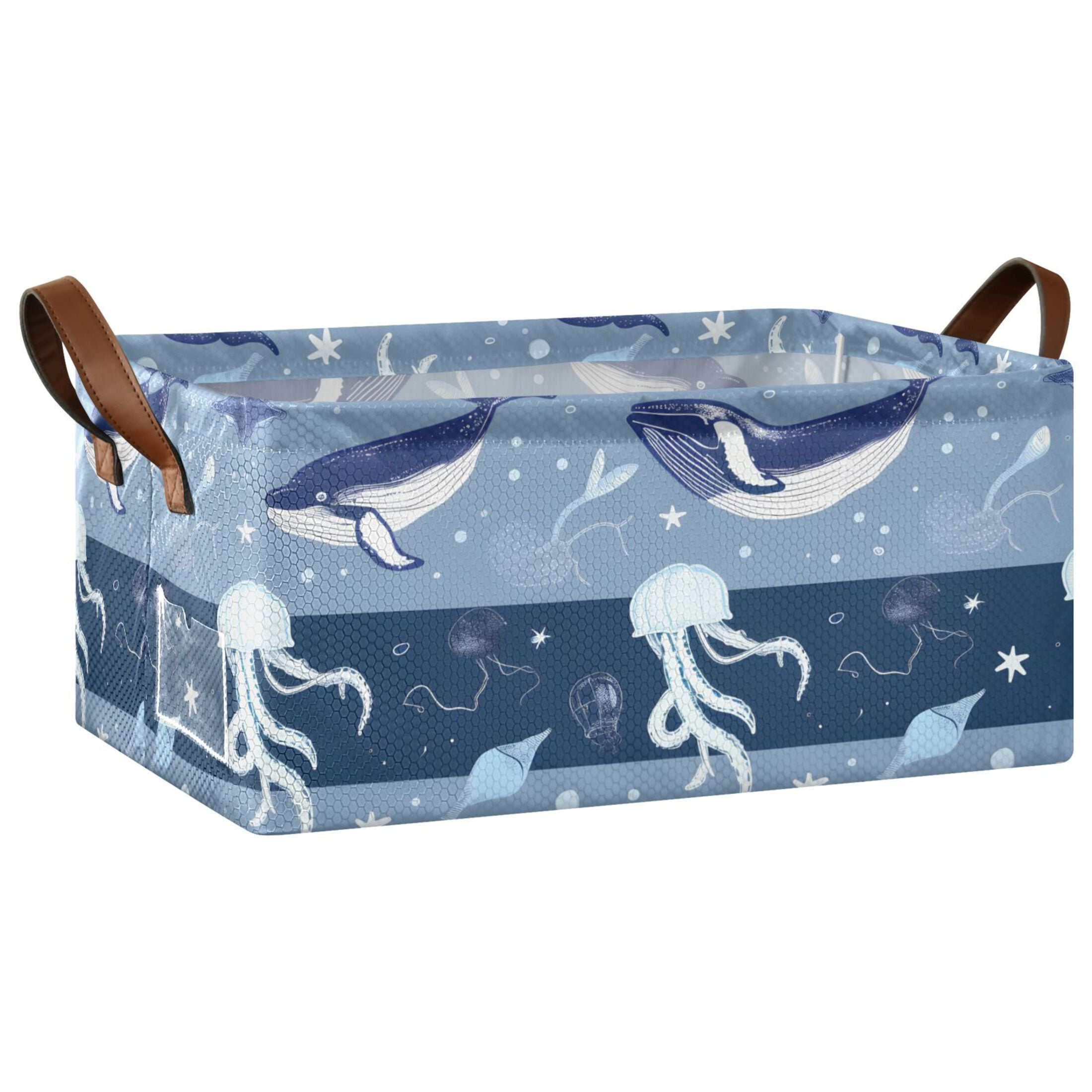 Whales Jellyfish Star Collapsible Storage Bins Fabric Shelf Baskets ...