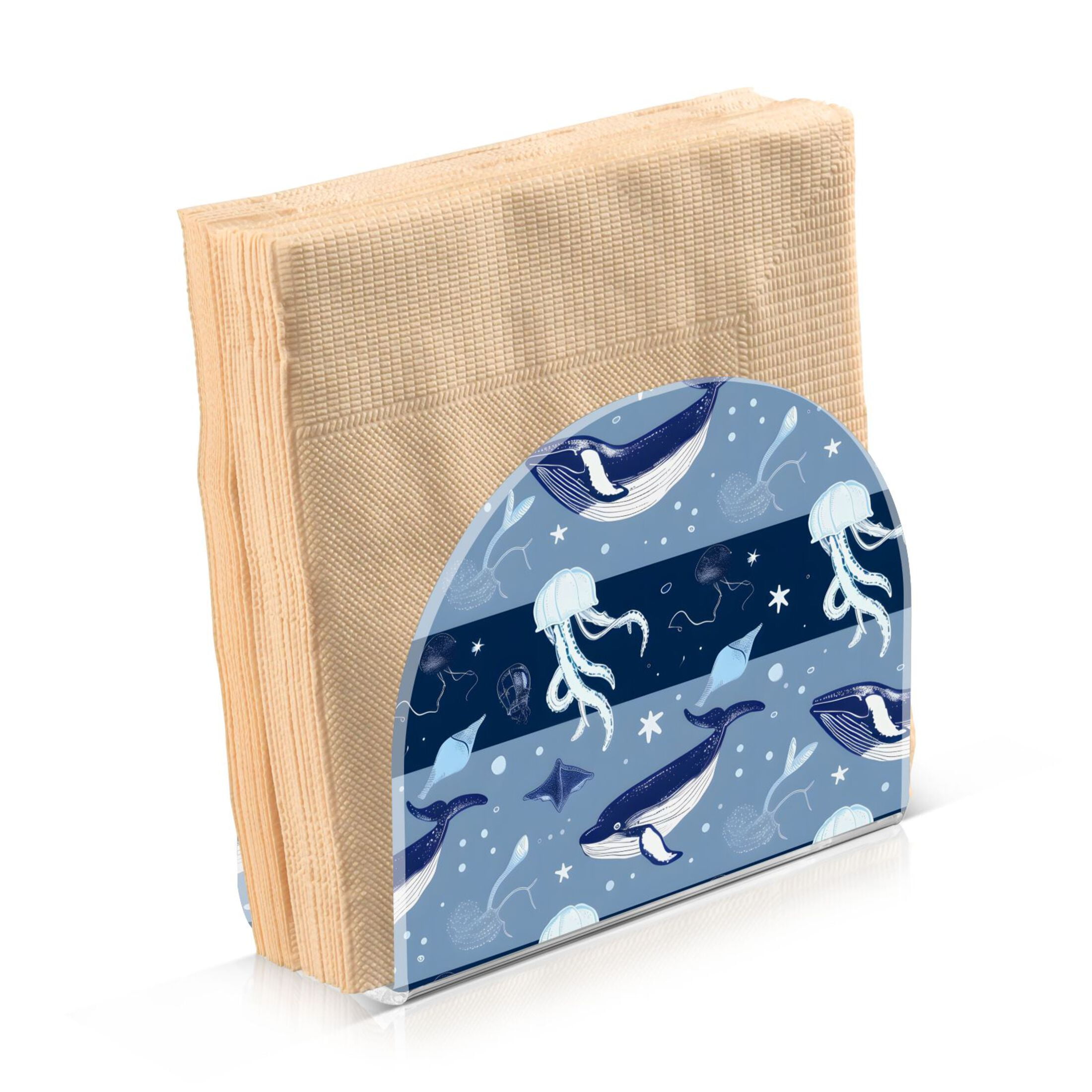 Whales Jellyfish Star Napkin Holder for Table 2 Pcs Acrylic Clear ...