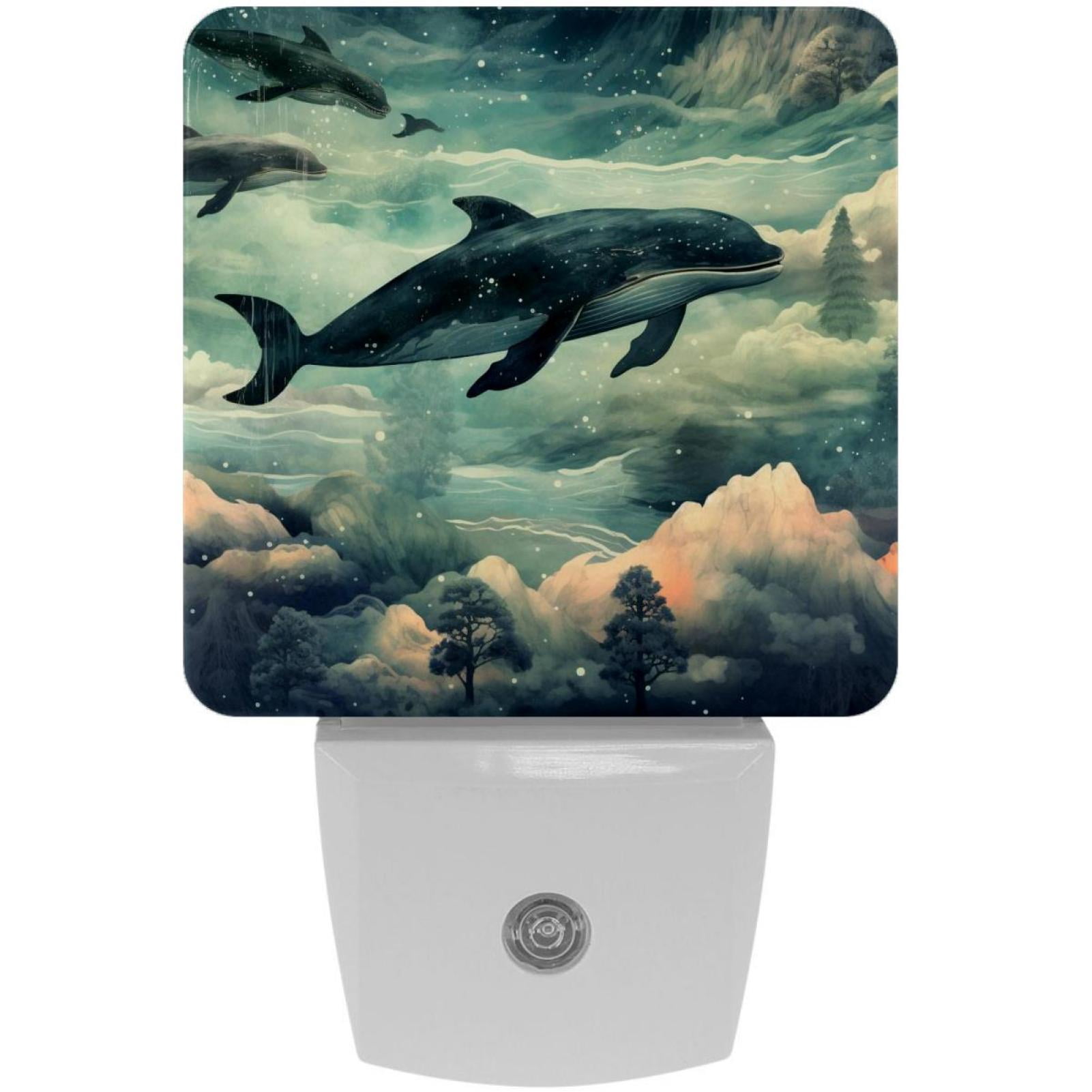 Whales LED Square Night Light - Small and Bright Square-shaped LED ...