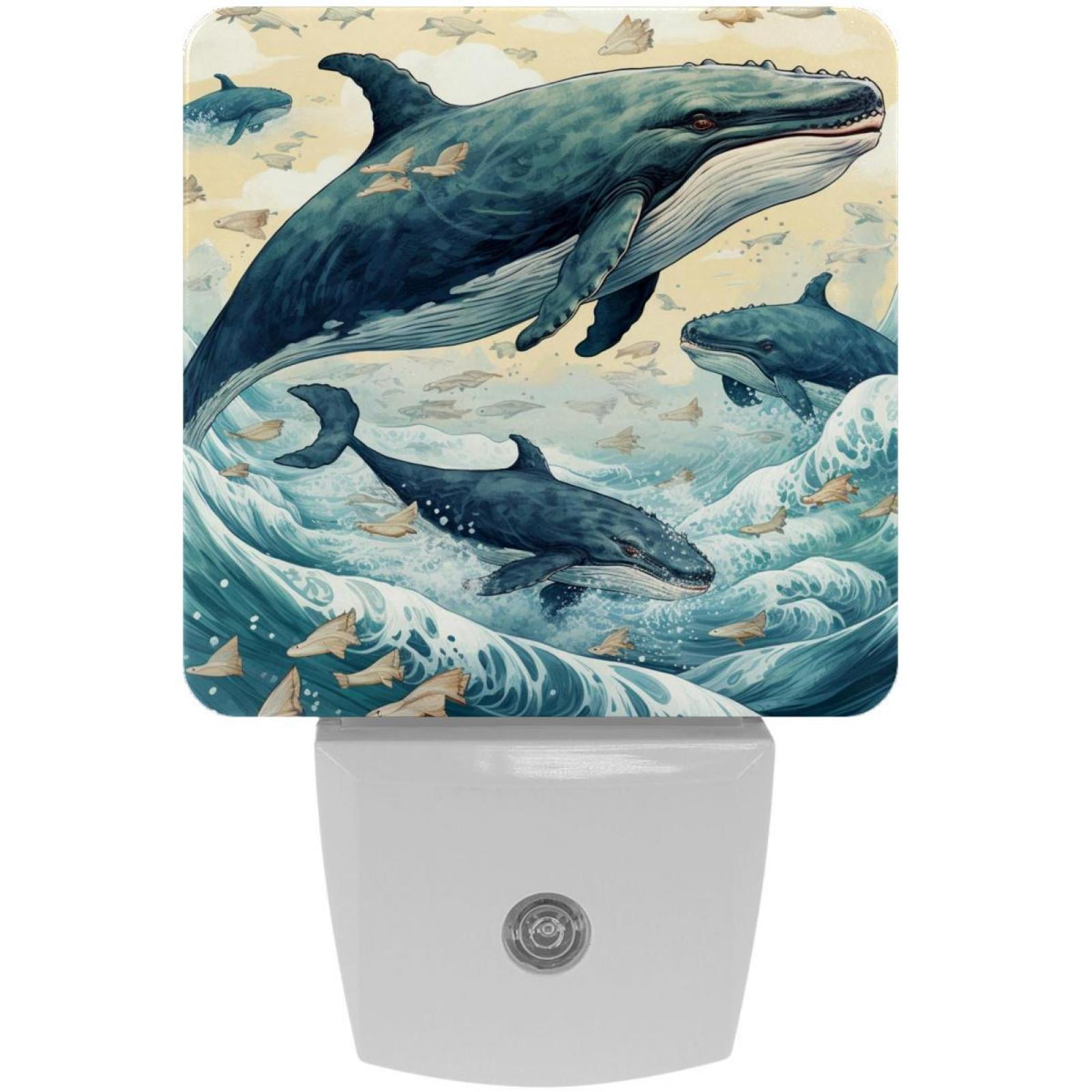Whales LED Square Night Light for Bedroom and Bathroom - Energy ...
