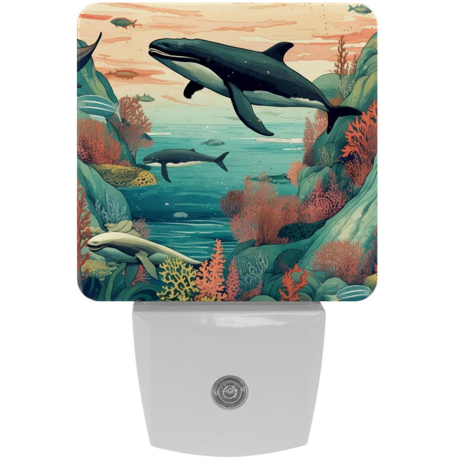 Whales LED Square Night Lights - Energy Efficient and Stylish Bedroom ...
