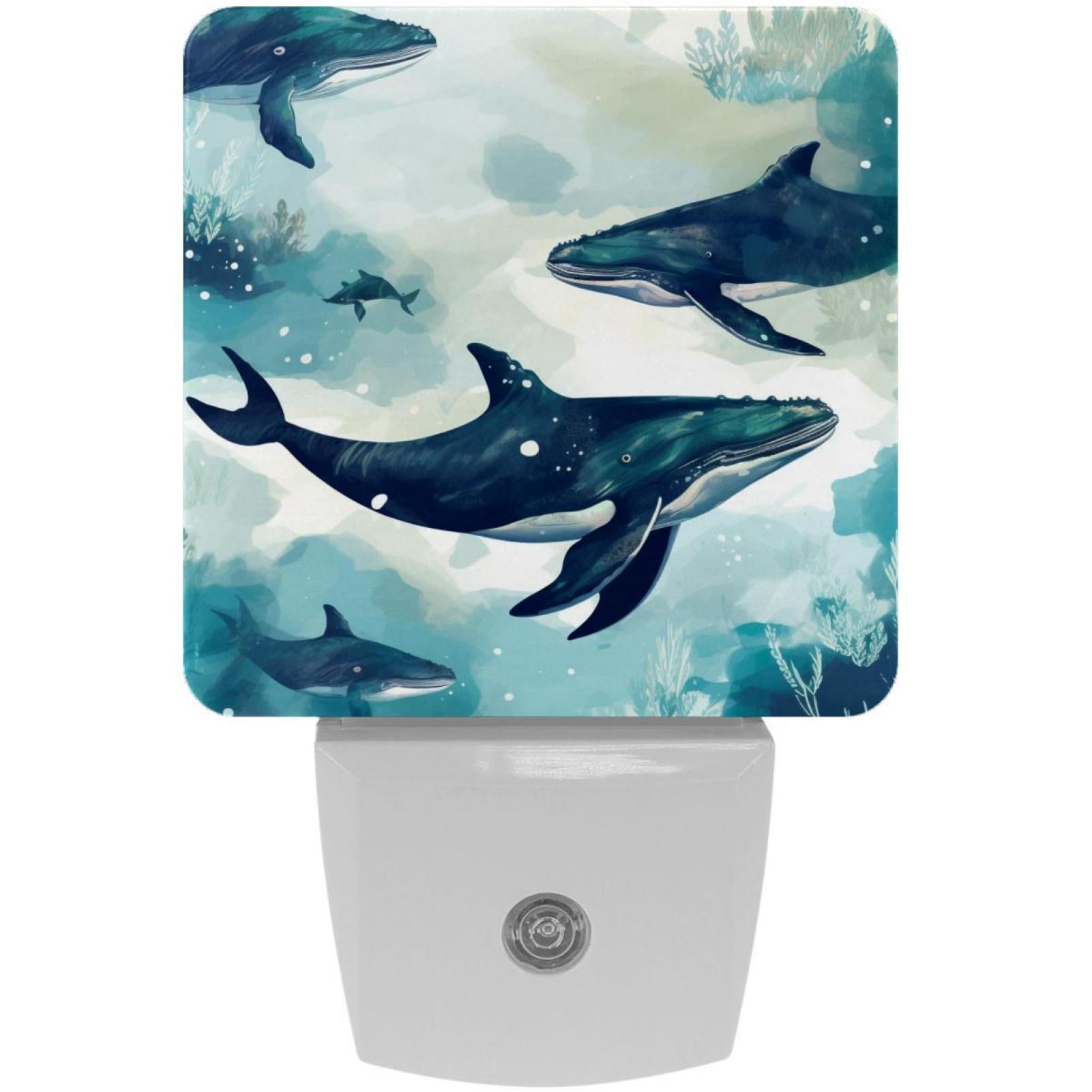 Whales LED Square Night Lights - Energy Efficient and Stylish Bedroom ...