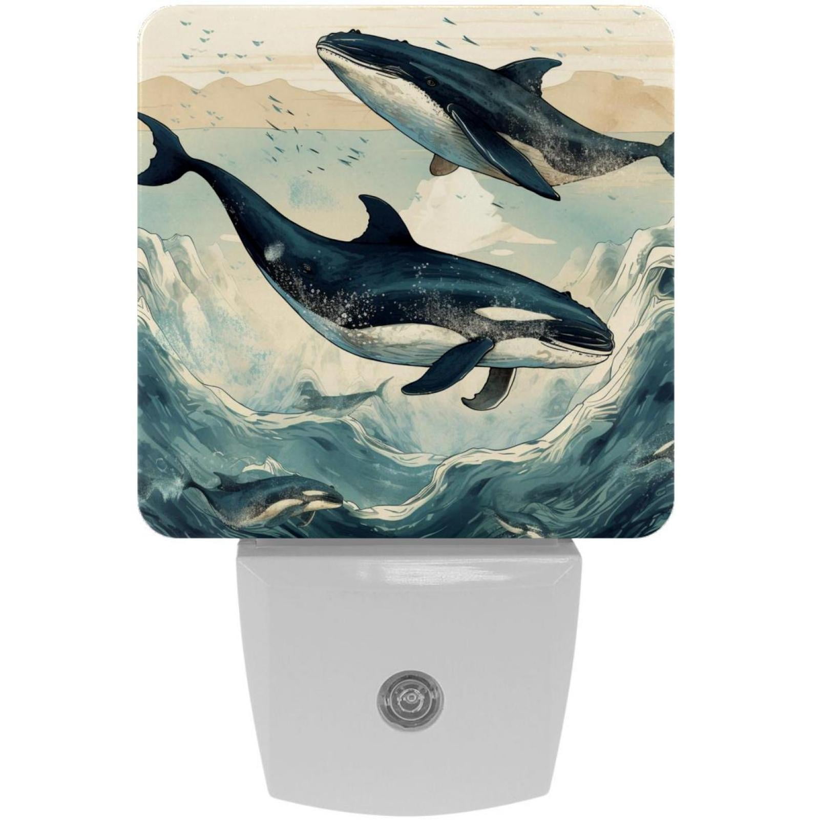 Whales LED Square Night Lights - Energy Efficient and Stylish Bedroom Lighting Solution ...