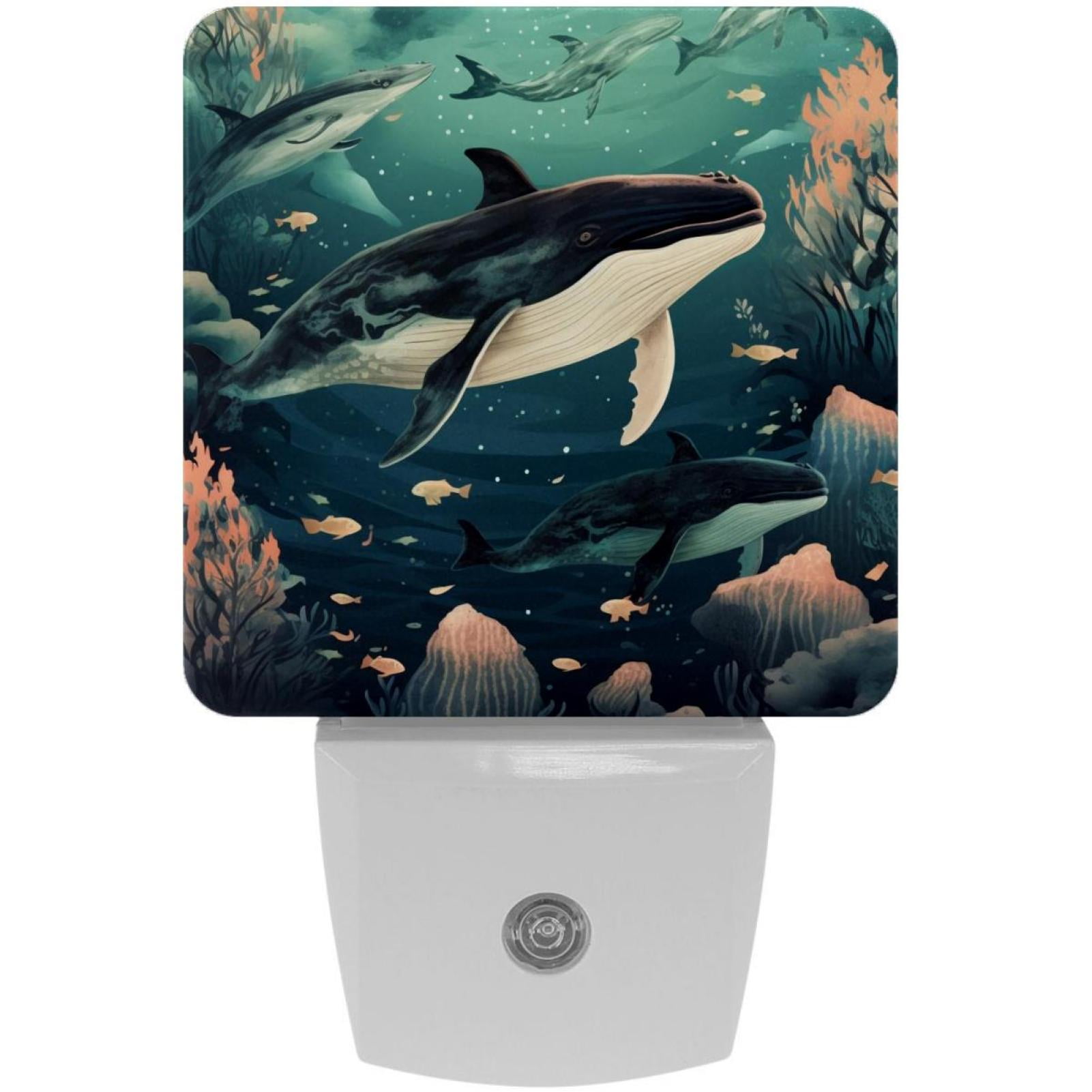Whales LED Square Night Lights - Energy Efficient and Stylish Decor for ...